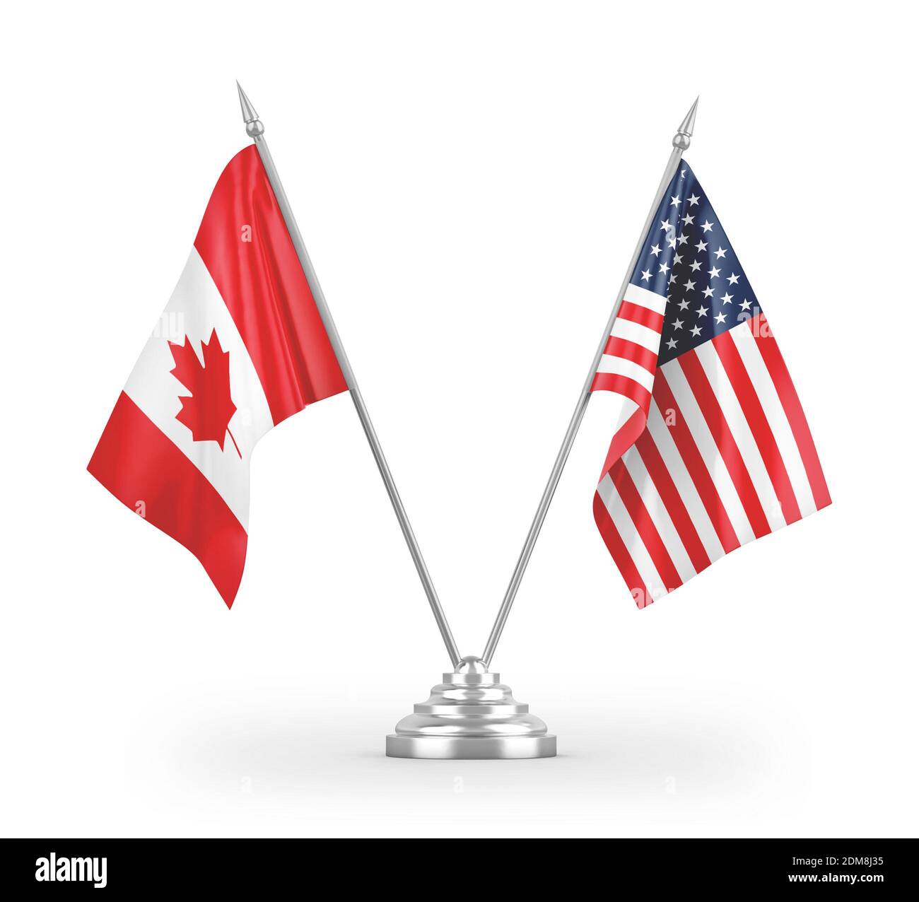 Usa canada flags together hi-res stock photography and images - Alamy