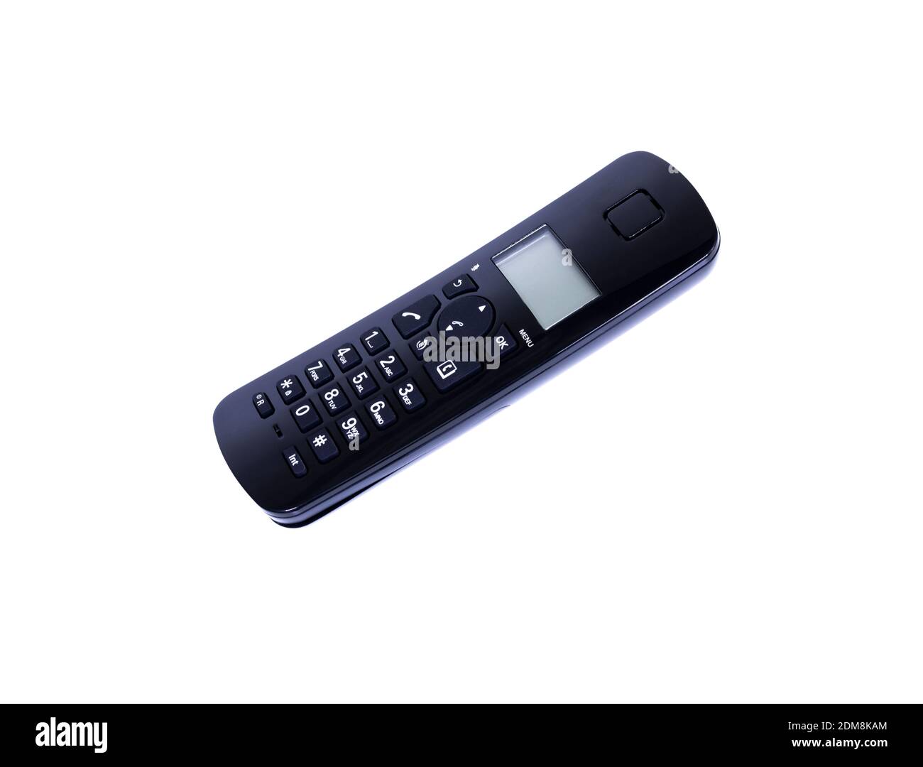 Black color Wireless home and office phone Stock Photo - Alamy