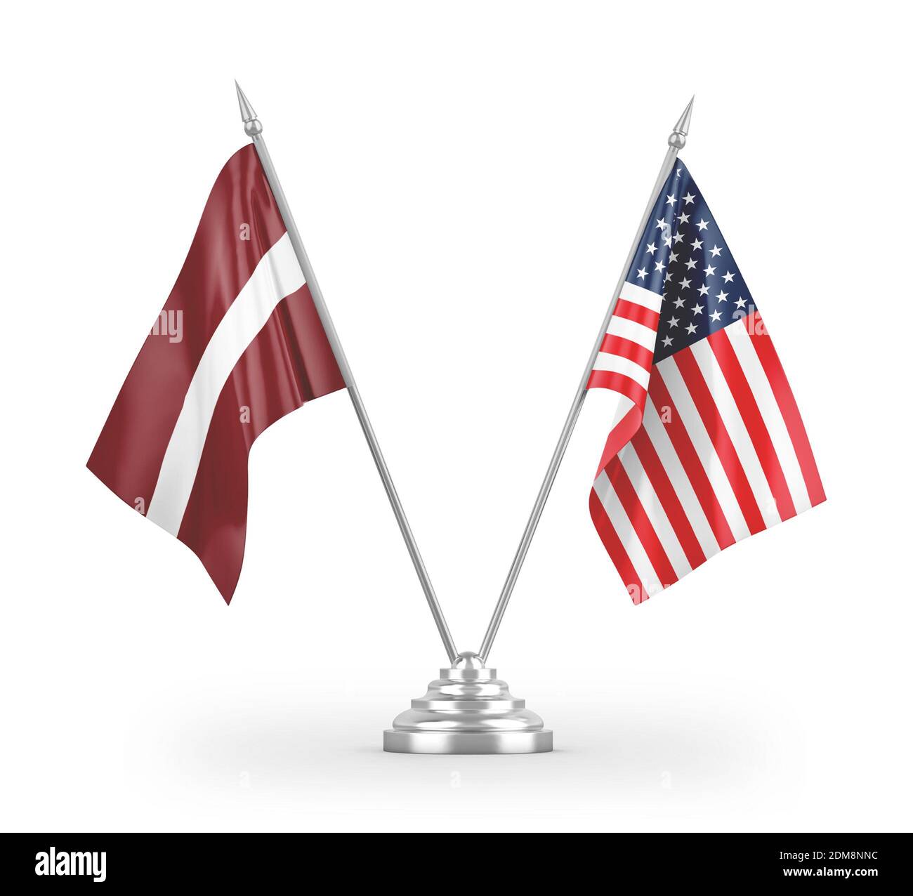 Usa latvia table flags hi-res stock photography and images - Alamy
