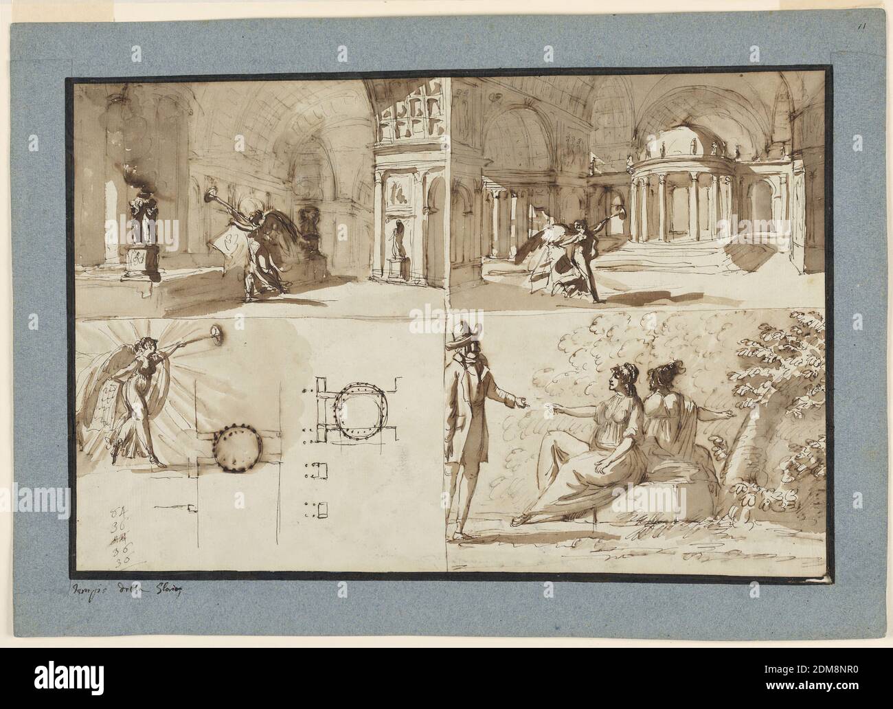 Interior of Temple of Glory and Figured Details, Giuseppe Barberi ...