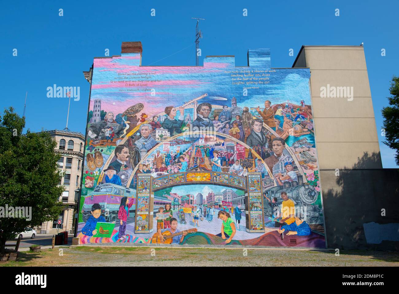 Stories of Lynn fresco at Central Square in downtown Lynn ...