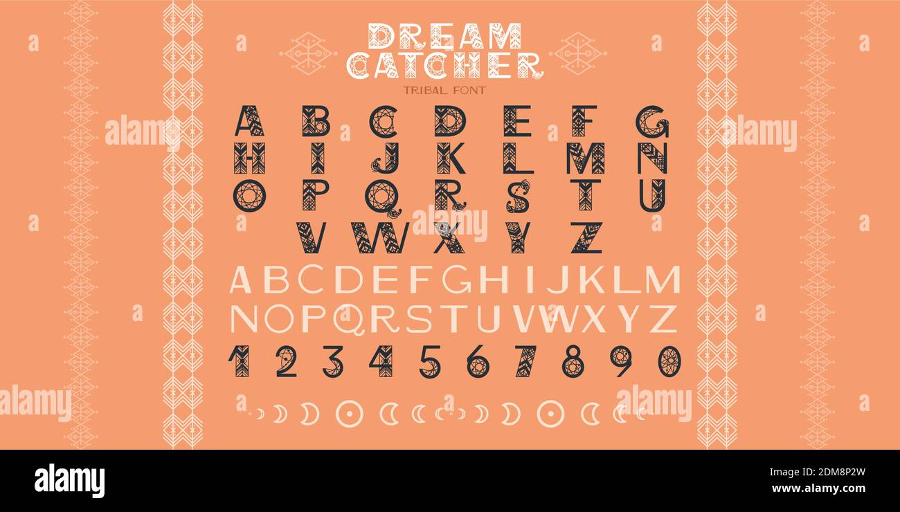 Boho alphabet hi-res stock photography and images - Alamy