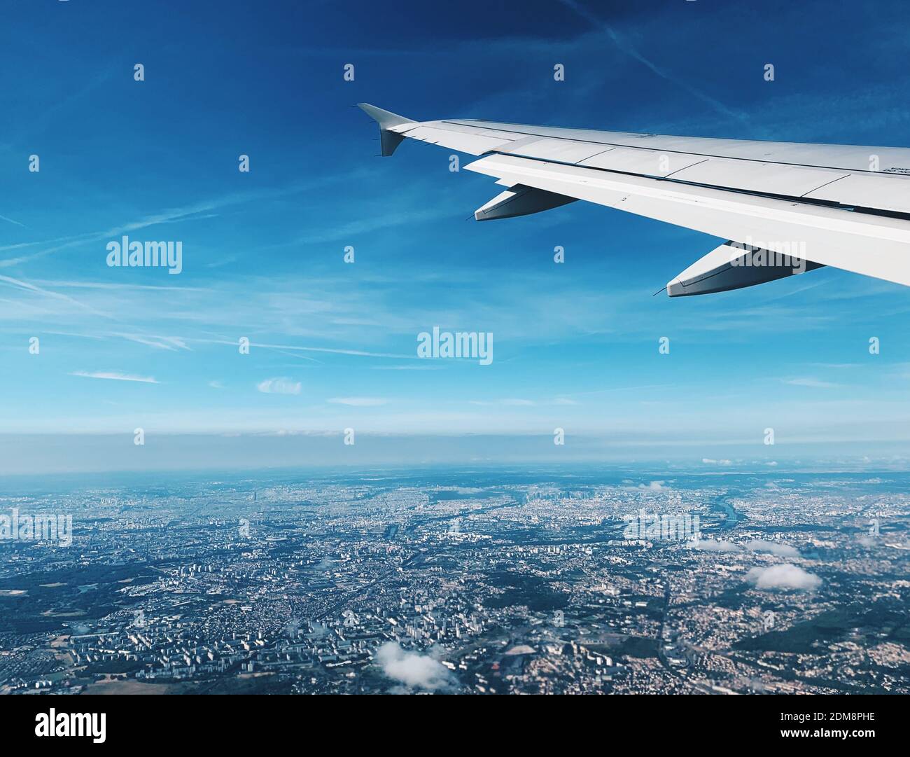 Aerial view of paris from plane hi-res stock photography and images - Alamy