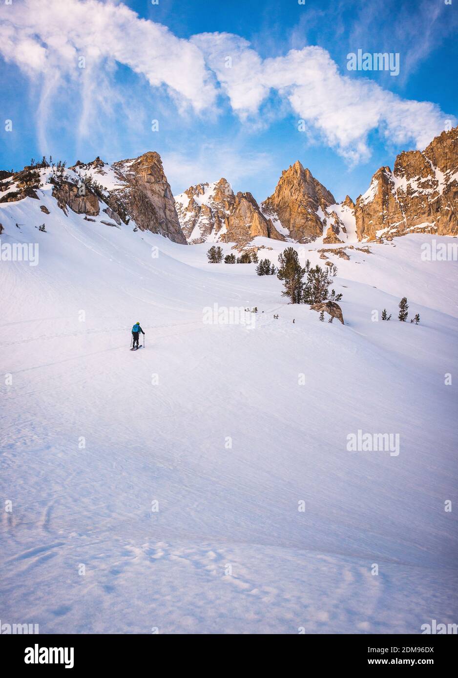 Collin Huston approaches Matterhorn Peak and the Sawtooth Ridge in Mono ...