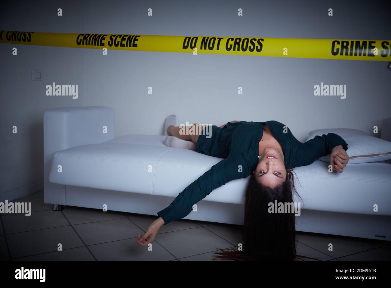 Young Woman Lying Down Dead High Resolution Stock Photography and ...