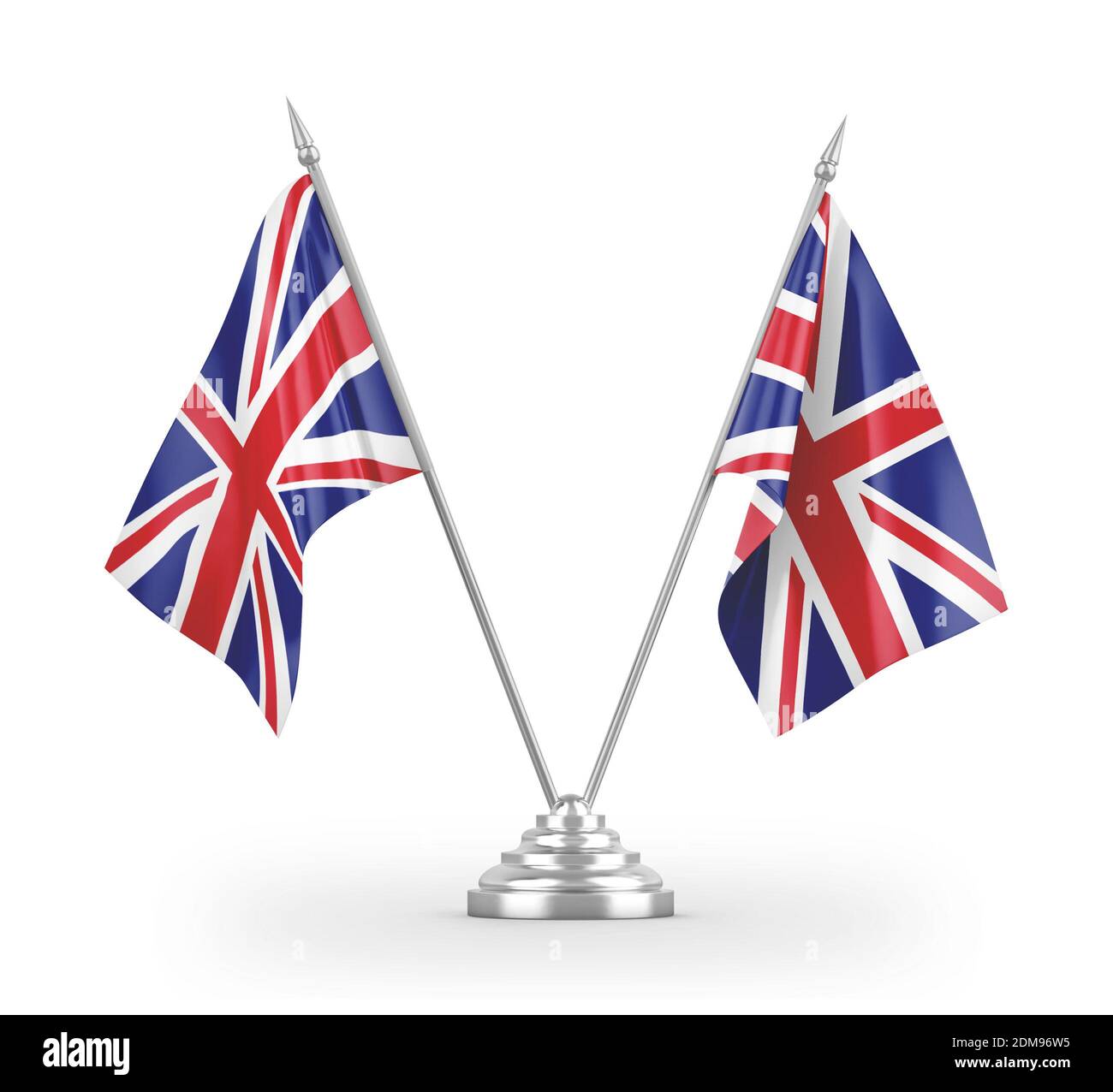 United Kingdom table flags isolated on white 3D rendering Stock Photo ...