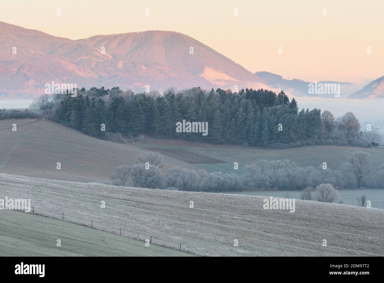 Rural landscape of Turiec region and Mala Fatra mountain range ...
