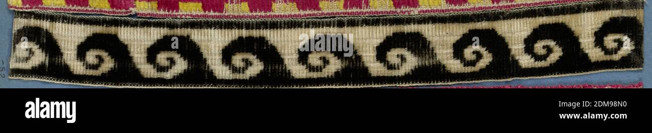 Trimming, Medium: silk Technique: cut supplementary warp pile (velvet ...