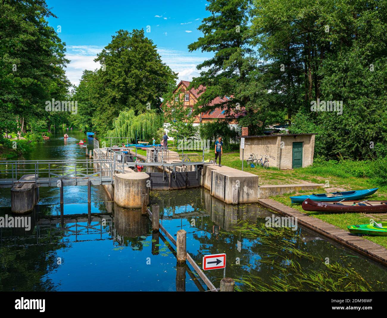 Landscape In The Spreewald In Brandenburg, Germany Stock Photo - Alamy