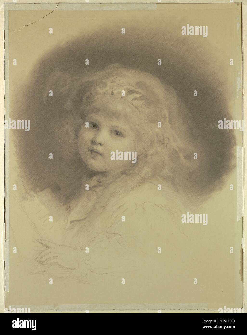 Portrait of a Young Girl, Samuel Worcester Rowse, American, 1822 - 1901 ...