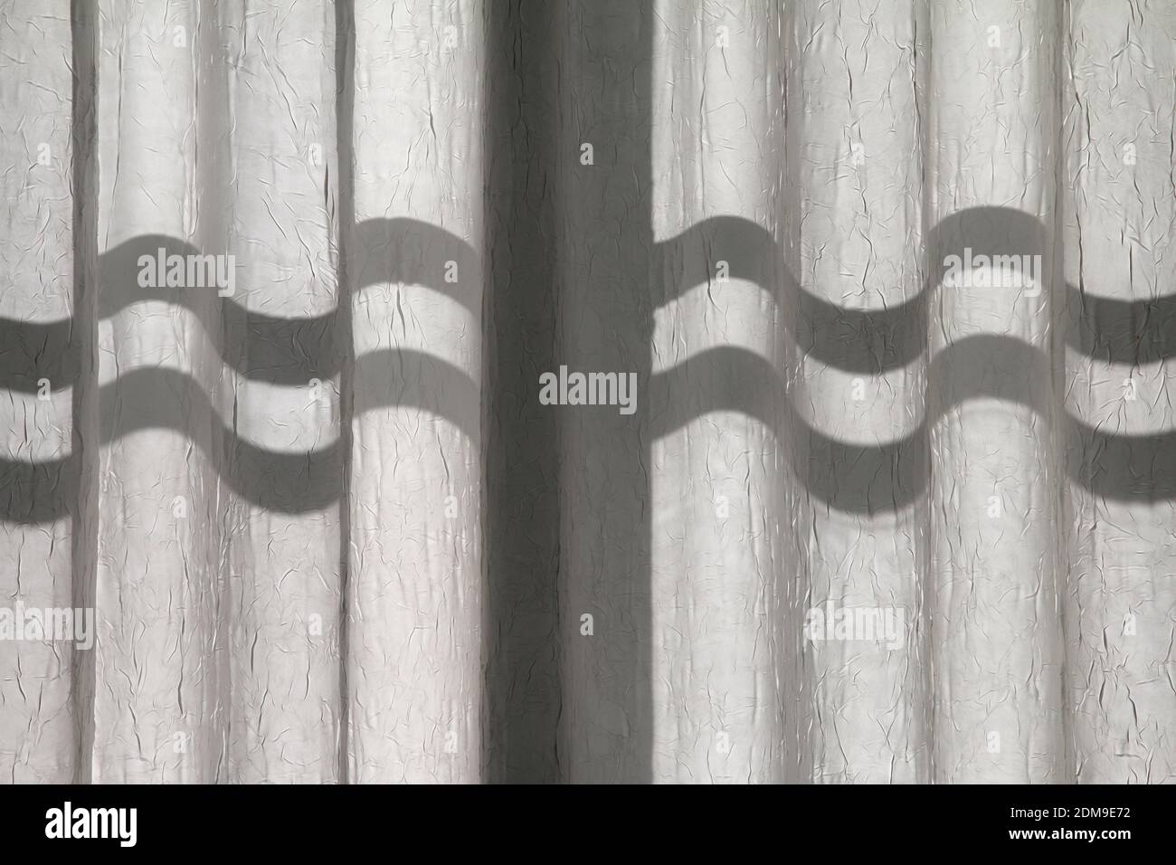 Shadow On A Curtain Stock Photo - Alamy