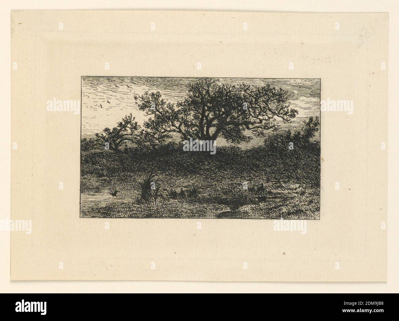 Print, Charles Emile Jacque, French, 1813 - 1894, Etching on laid paper ...