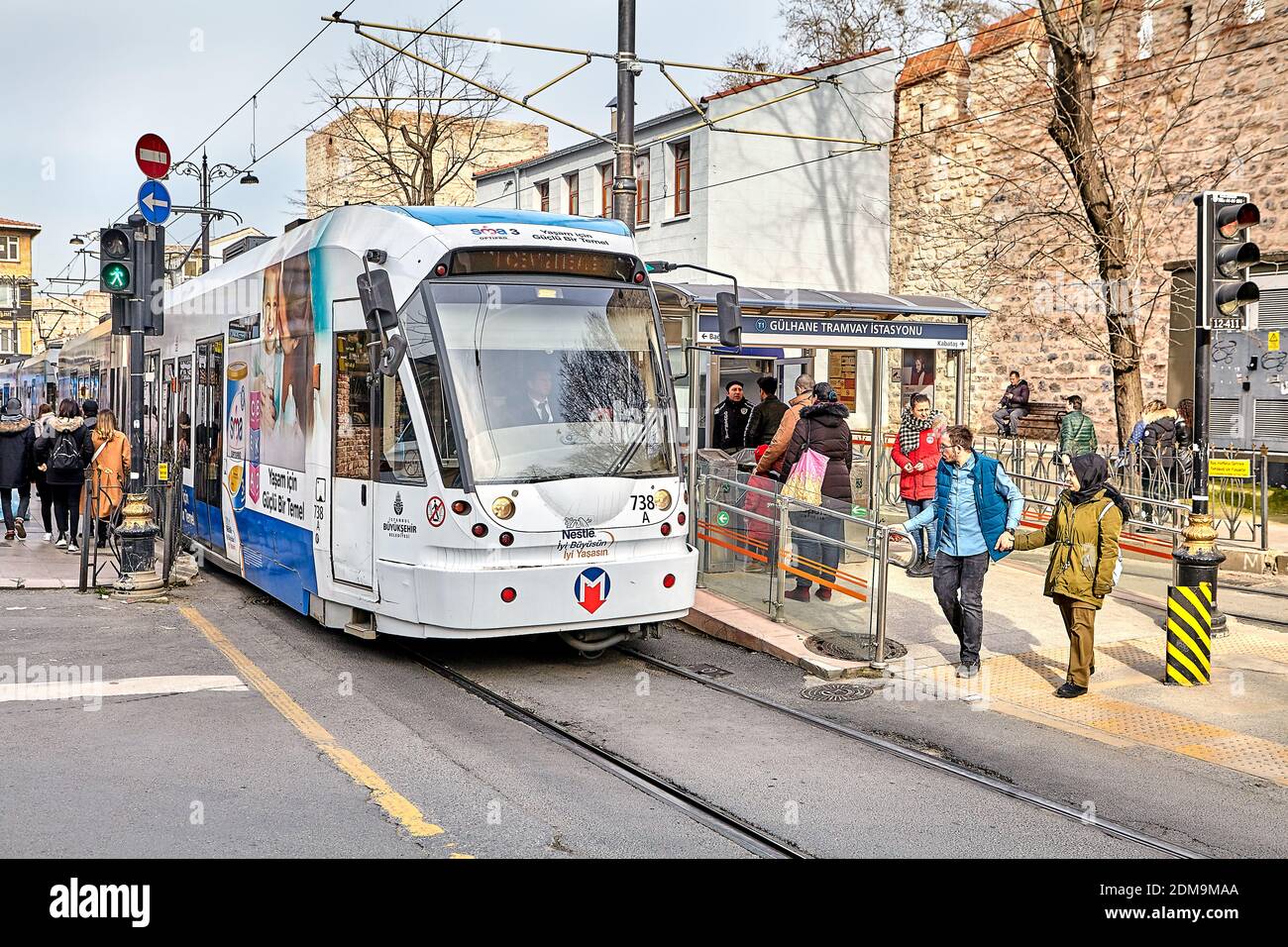 Turnstile entrance to station Gulhane of KabatasBagcilar tram line in ...