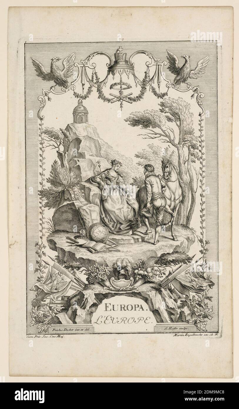 Europe, Martin Engelbrecht, German, 1684–1756, A. Hoffer, Engraving on ...