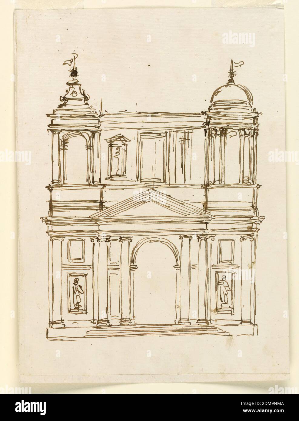 Elevation of a church, Giuseppe Barberi, Italian, 1746–1809, Pen and ...