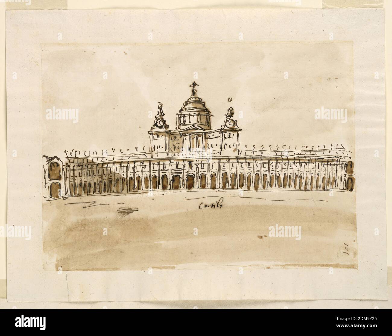 Design for a Royal Palace in the Style of Borromini, Giuseppe Barberi ...