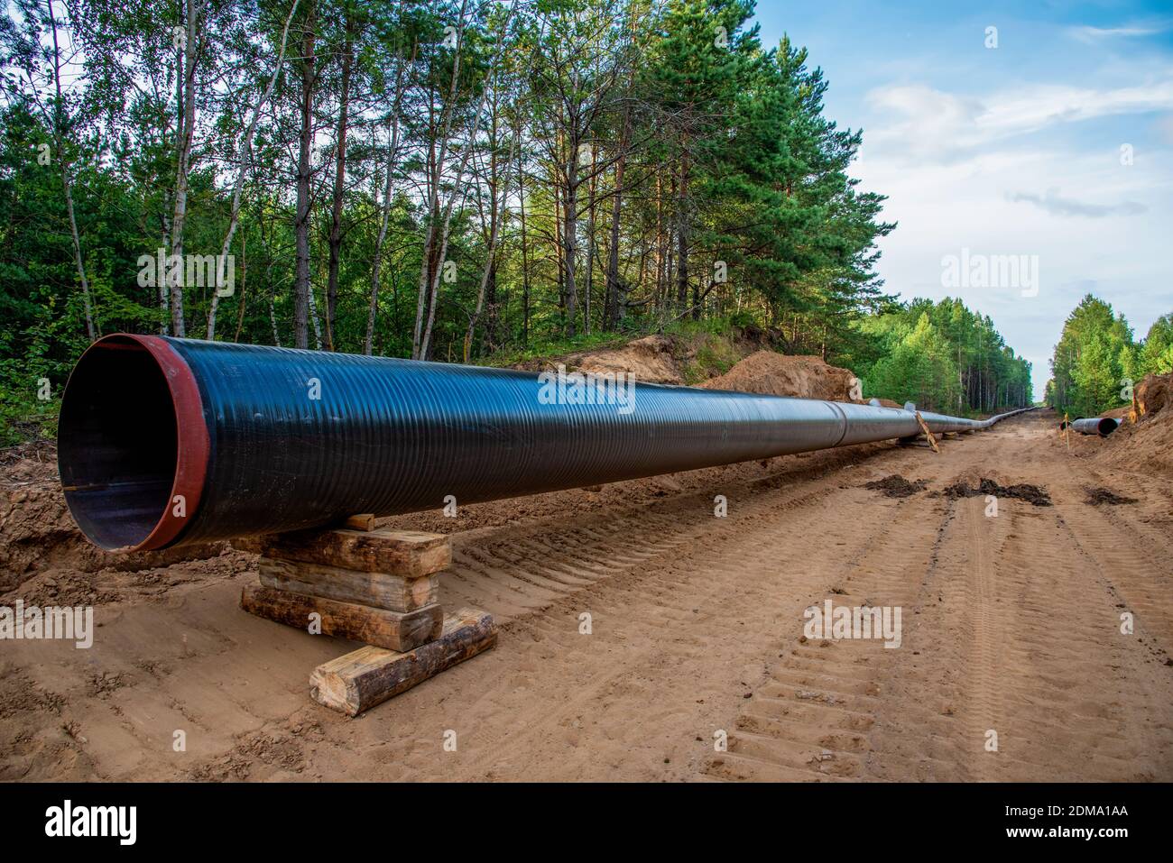 Construction Gas Pipeline Project. Natural Gas and Crude oil ...