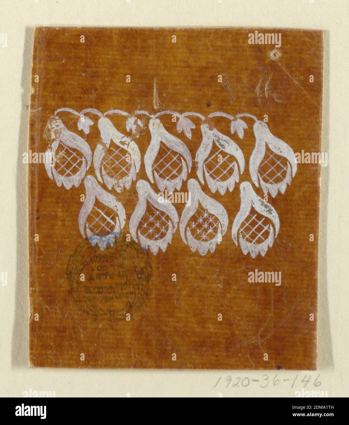 Design for an Embroidered or Woven Horizontal Border of the 'Fabrique ...