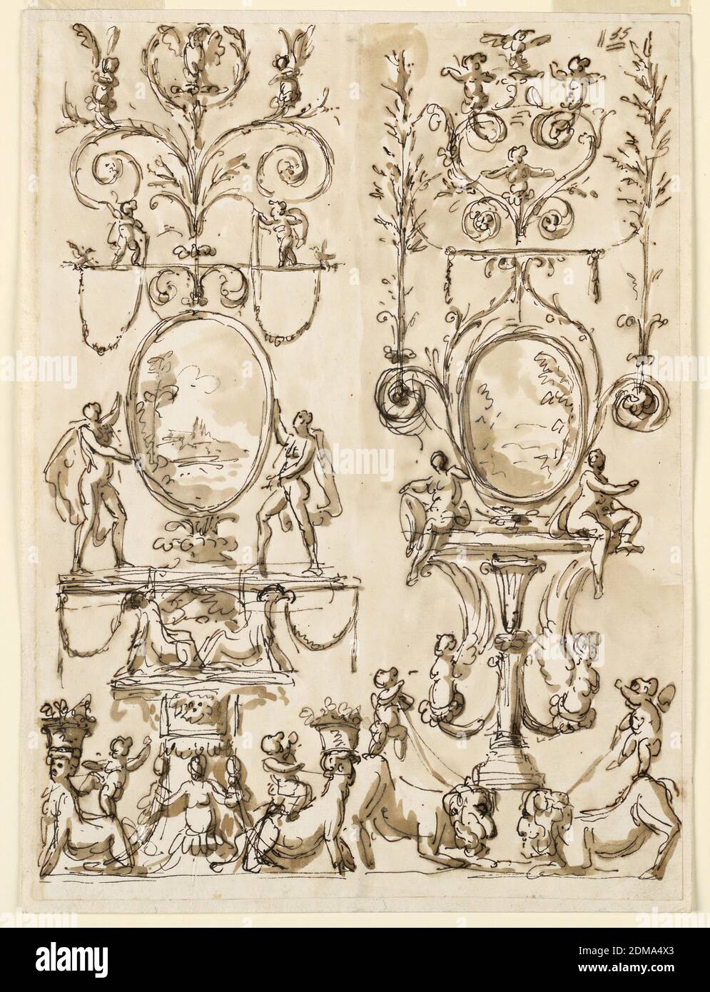Design for the Decoration of a Panel, Giuseppe Barberi, Italian, 1746 ...