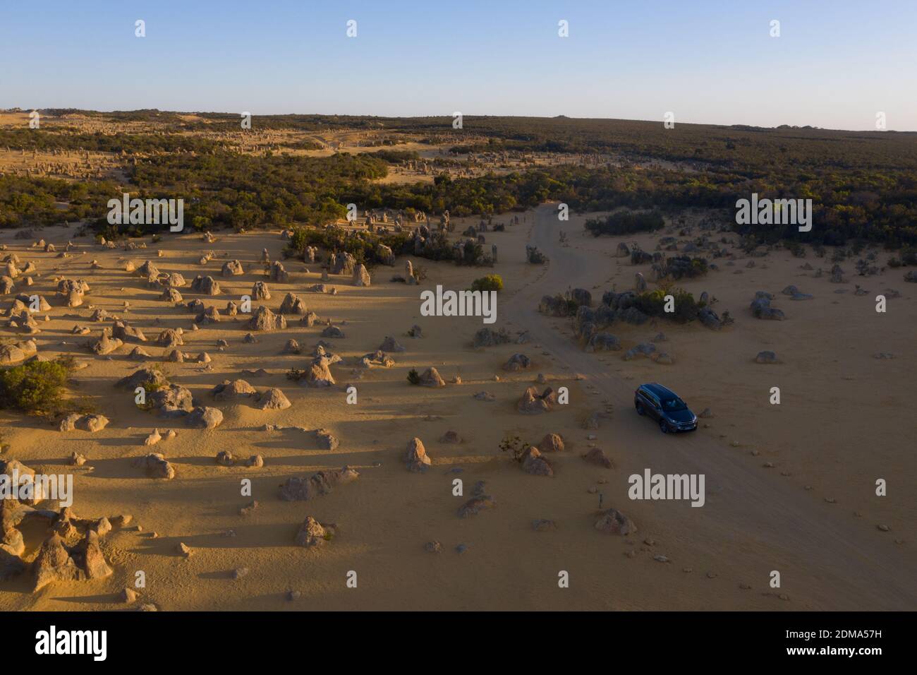 Sunset over the Pinnacles desert in Australia Stock Photo - Alamy
