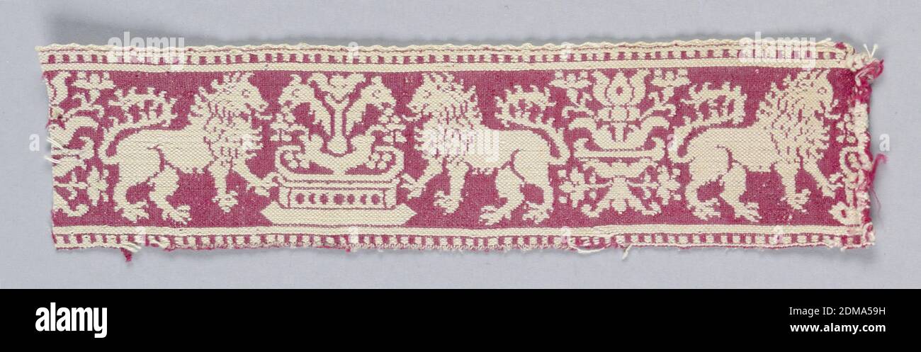 Band, Medium: silk, linen Technique: plain compound, Band with a ...