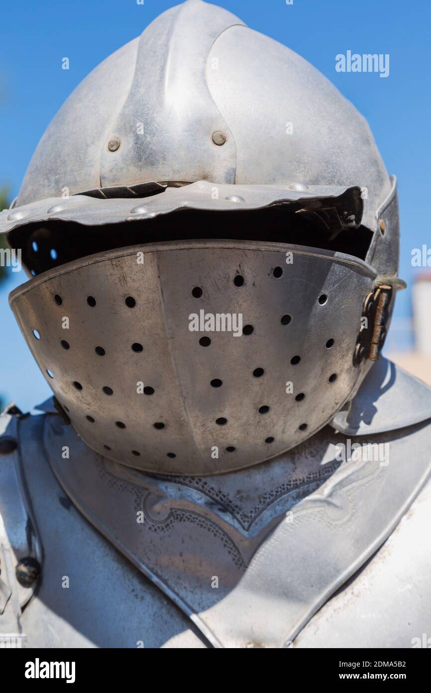 Medieval Knight's suit of armour, Old Town, Rhodes, Greece Stock Photo ...