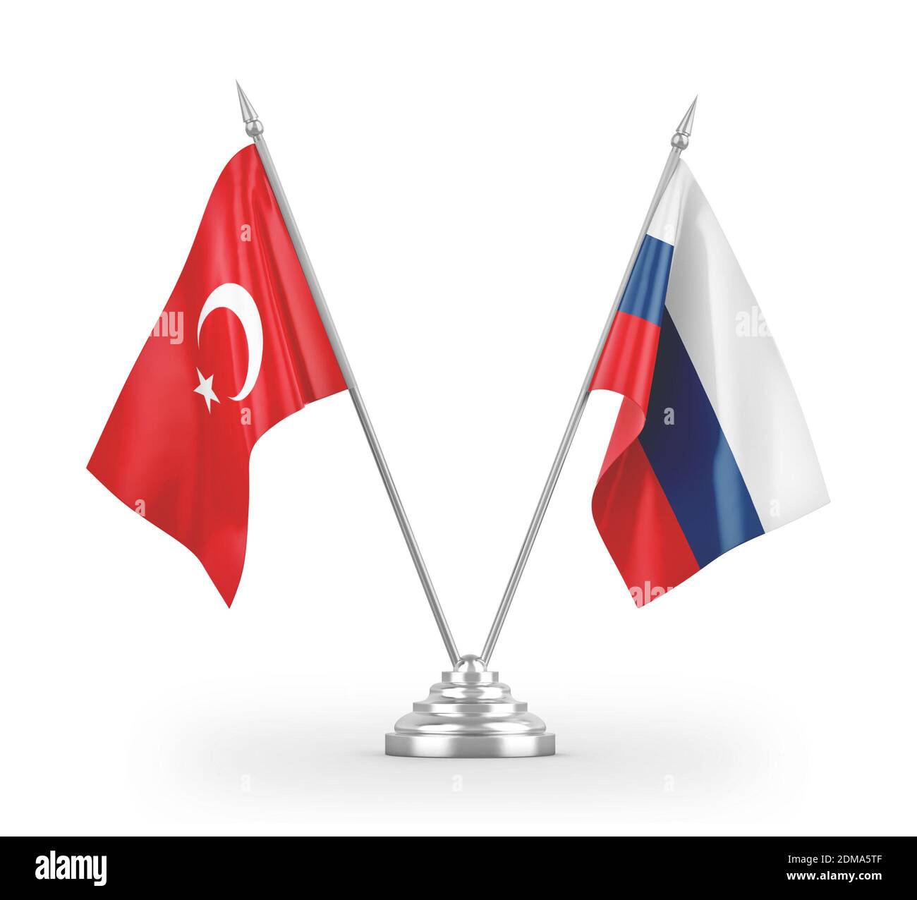 Russia and turkey flags on table hi-res stock photography and images ...