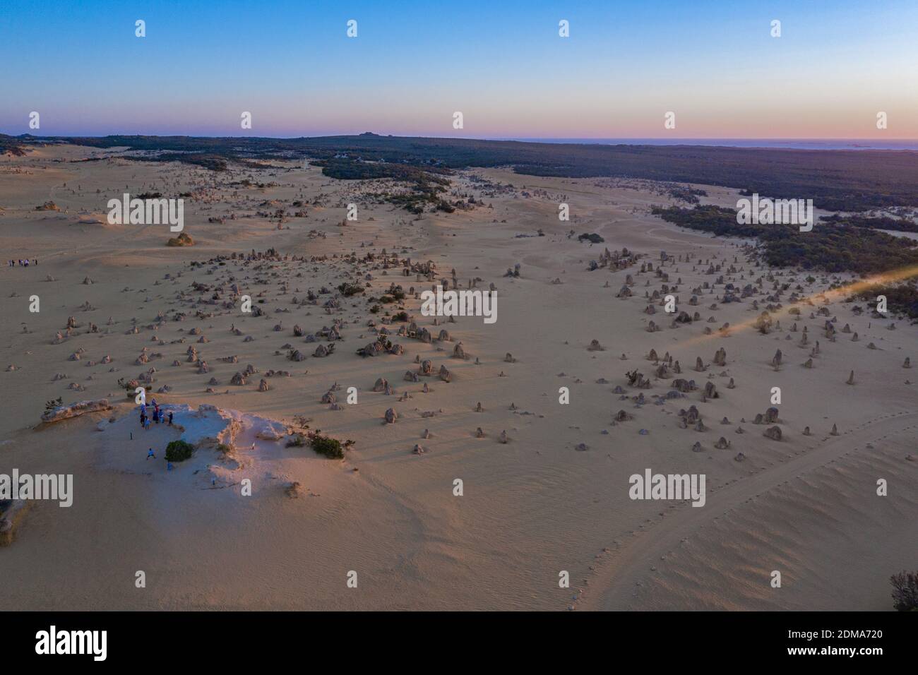 Sunset over the Pinnacles desert in Australia Stock Photo - Alamy