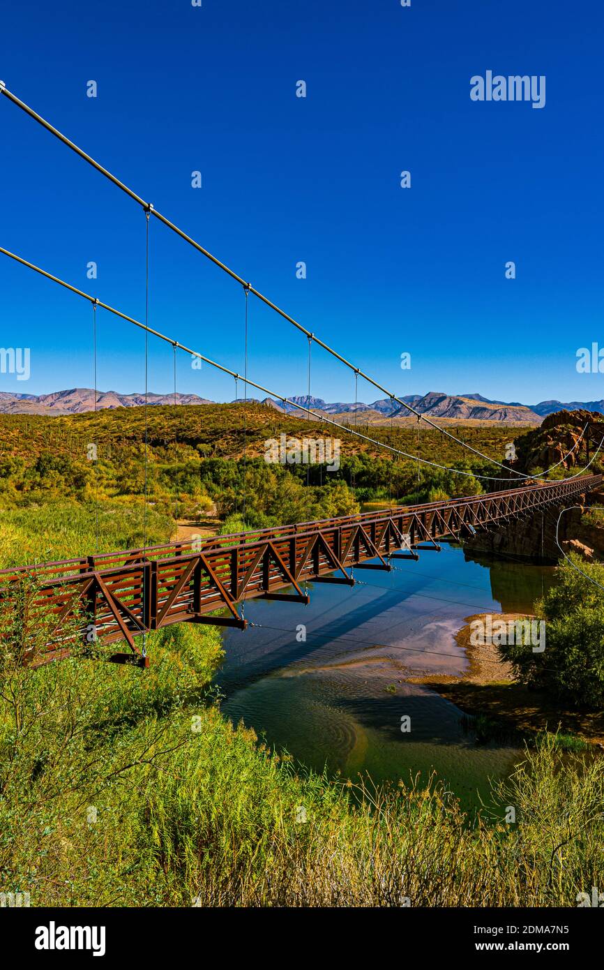 The image shows the Sheep Bridge first built by ranchers in rural ...