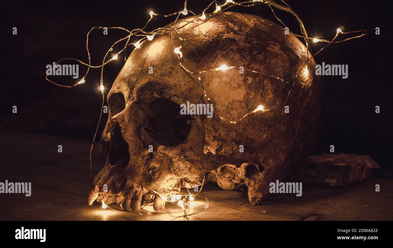 Human skull glowing hi-res stock photography and images - Alamy