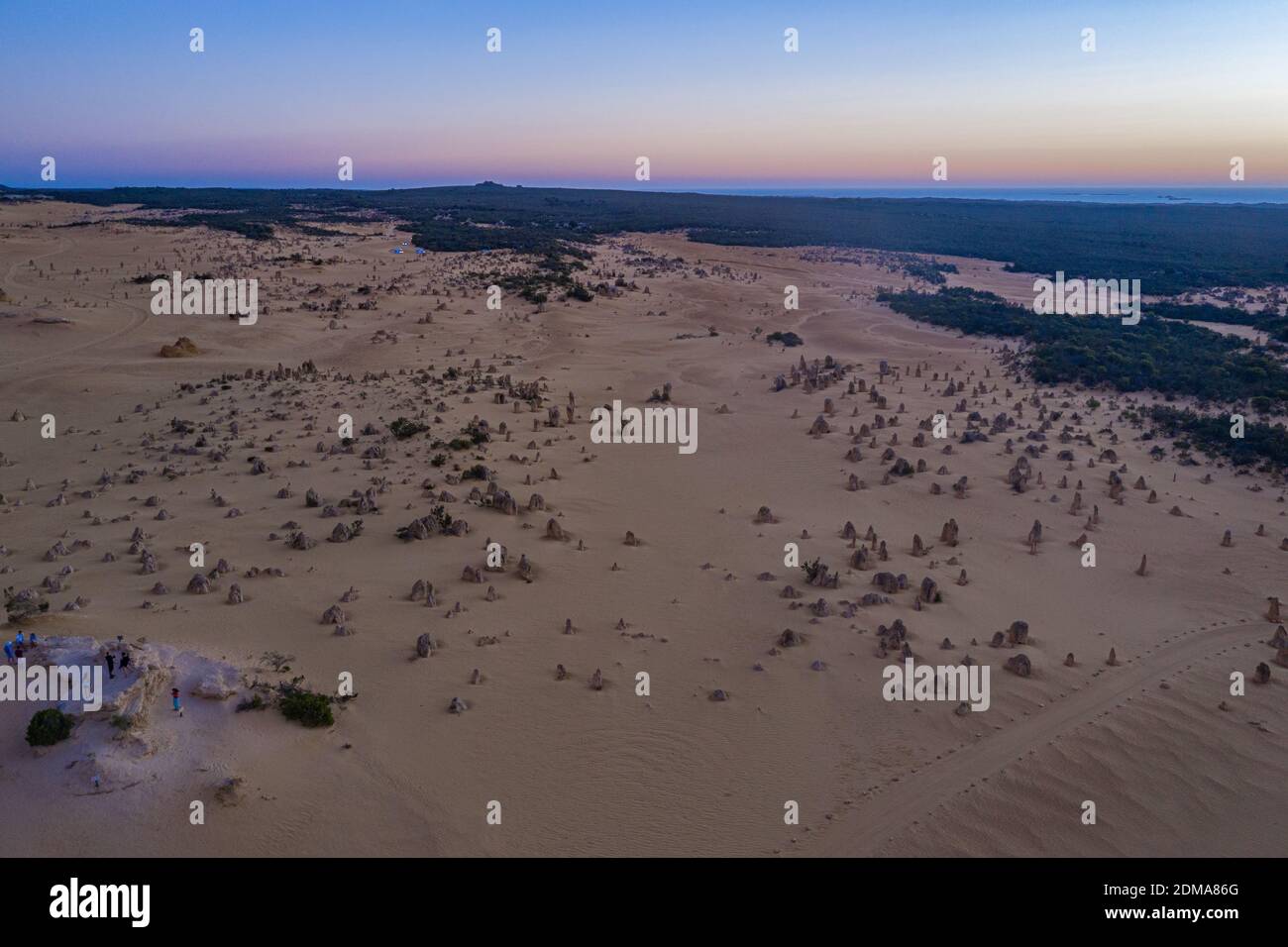 Sunset over the Pinnacles desert in Australia Stock Photo - Alamy