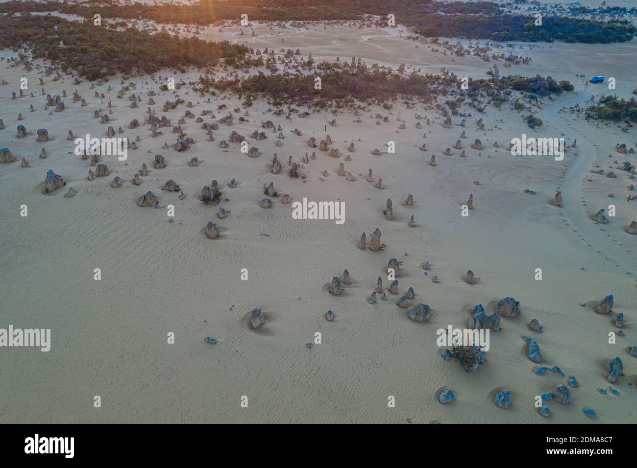 Sunset over the Pinnacles desert in Australia Stock Photo - Alamy