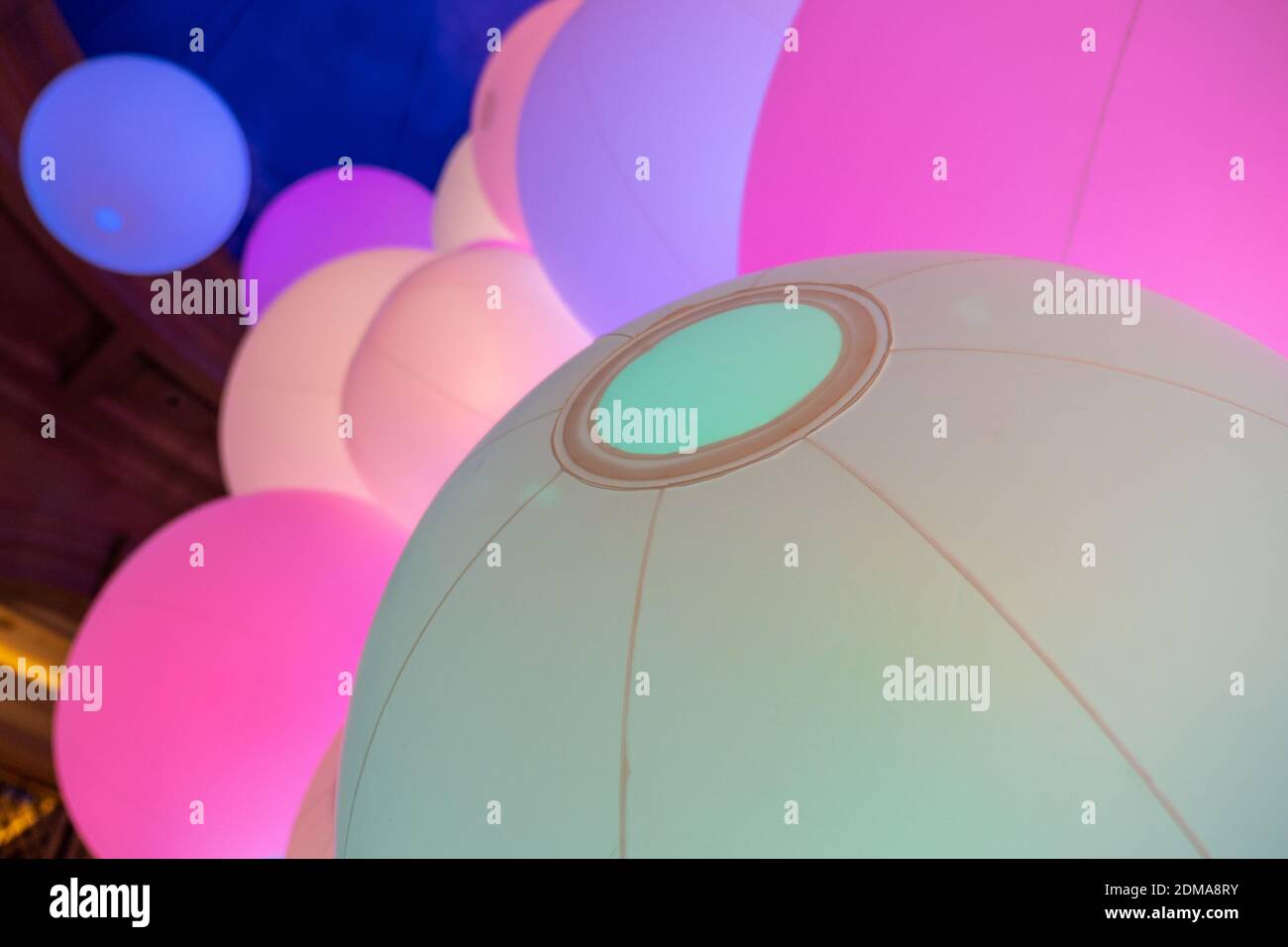 Interactive musical balloon installation The Tree of Resonating Colors ...