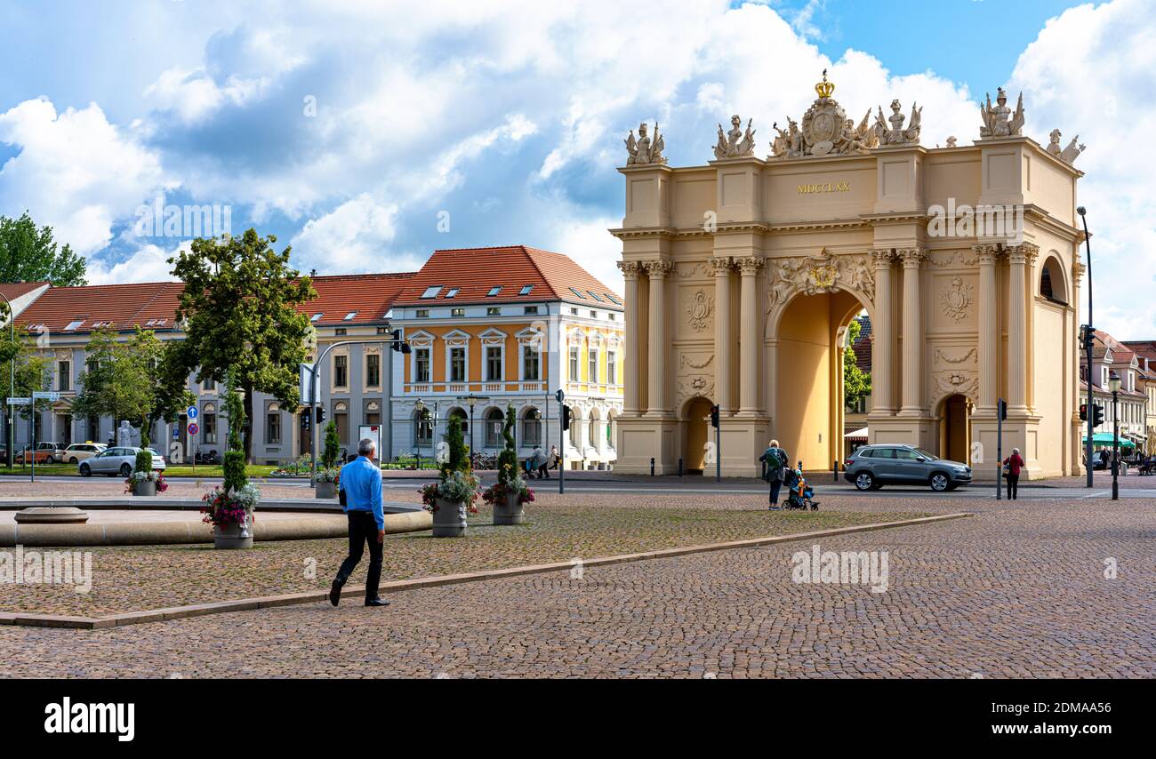 The Brandenburg Gate At Luisenplatz In Potsdam Stock Photo - Alamy