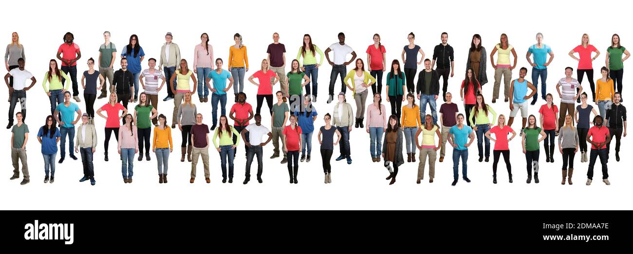 Junge Leute Menschen People Gruppe Menschengruppe multikulturell in ...