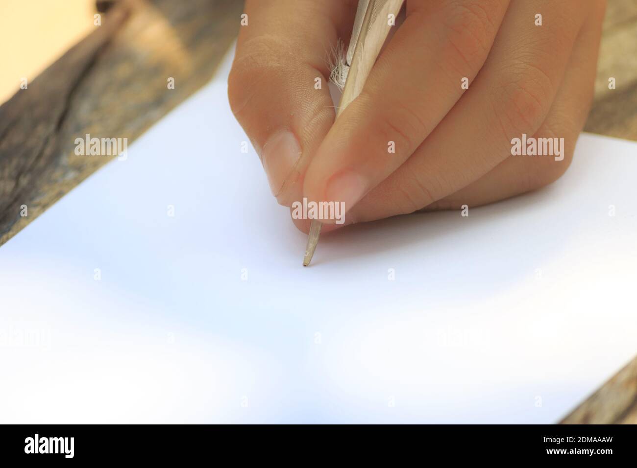 Hand Holding Feather Writing High Resolution Stock Photography and ...