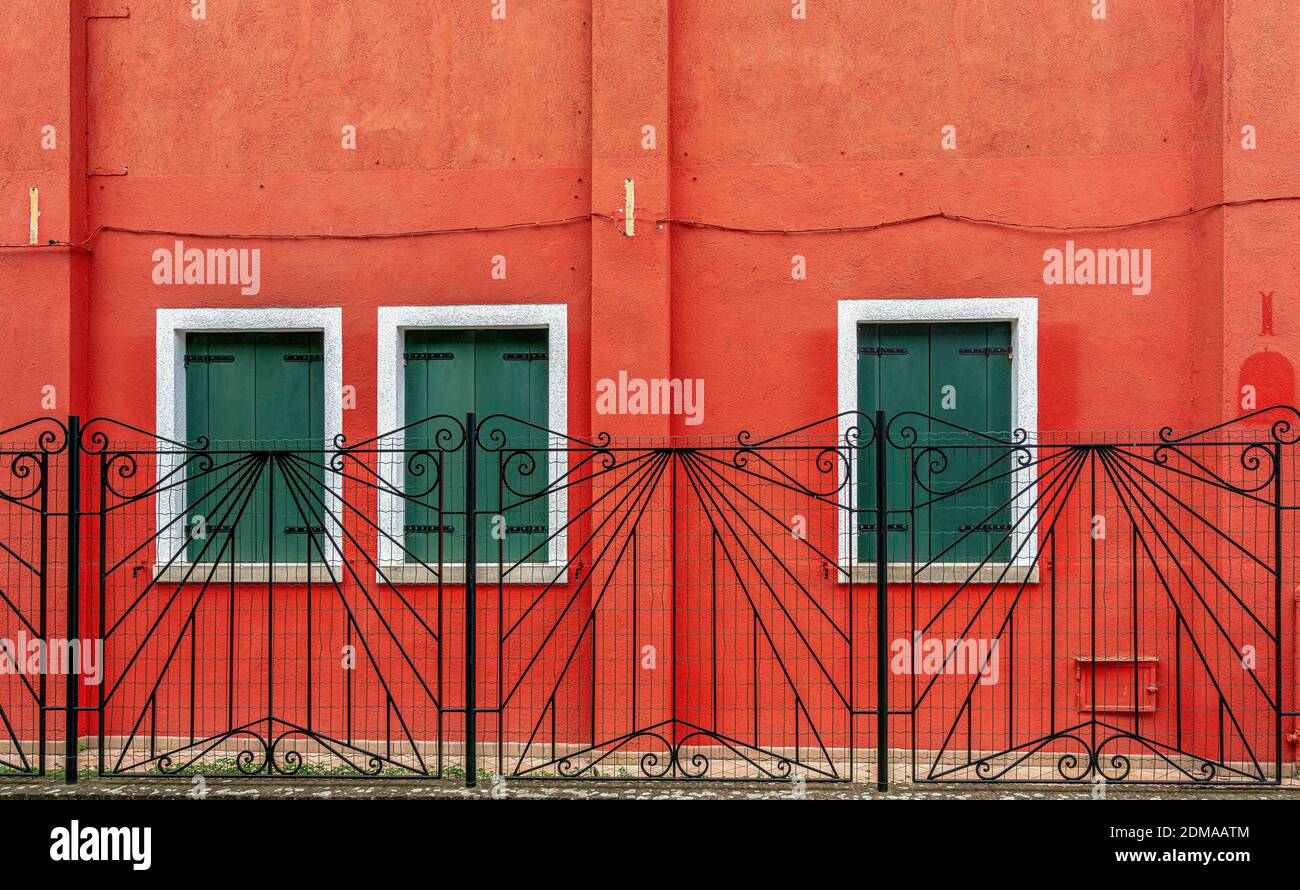 Red House Facade Stock Photo - Alamy
