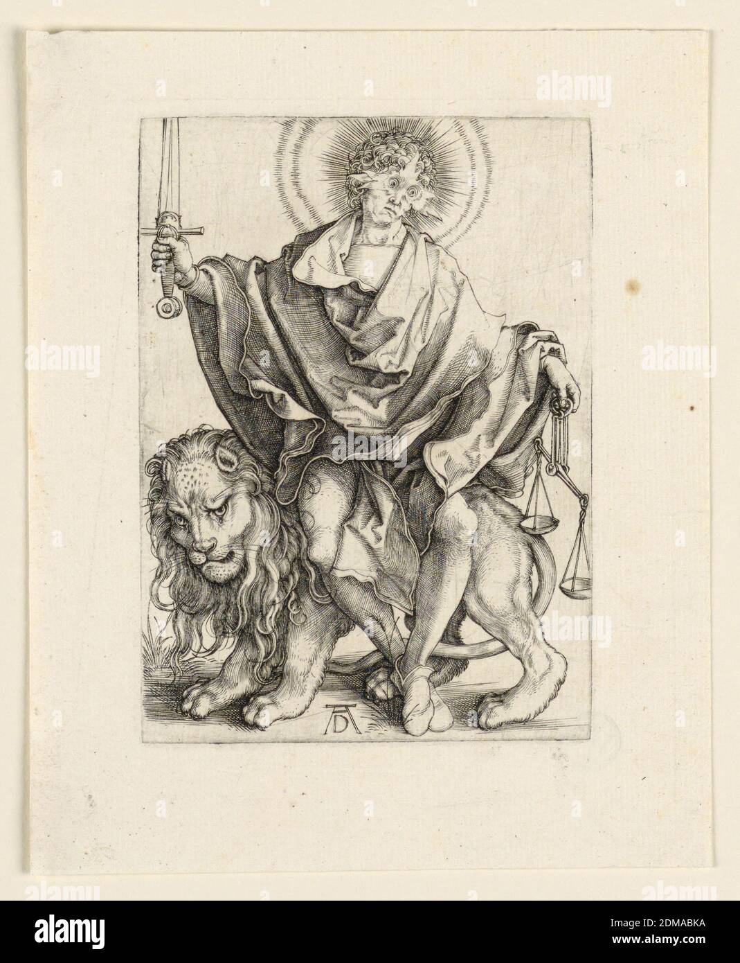 Justice, Albrecht Dürer, German, 1471–1528, Engraving on laid paper, A ...