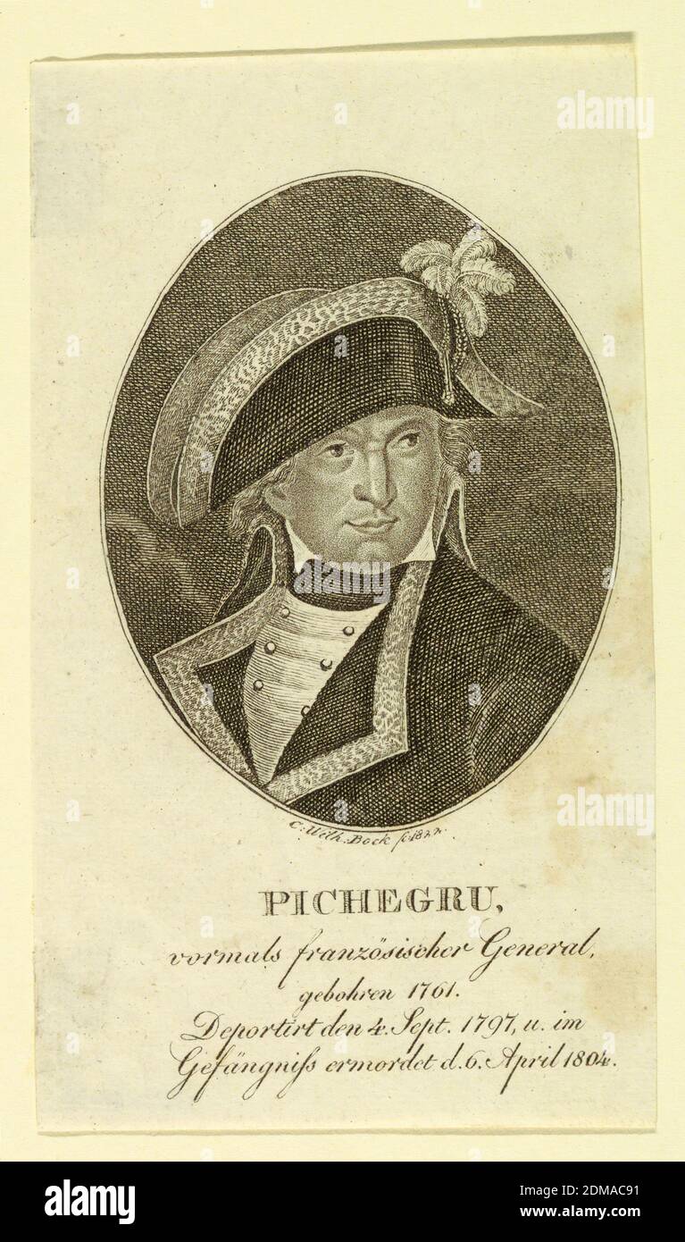 Portrait of General Pichegru, Christoph Wilhelm Bock, German, 1755 ...