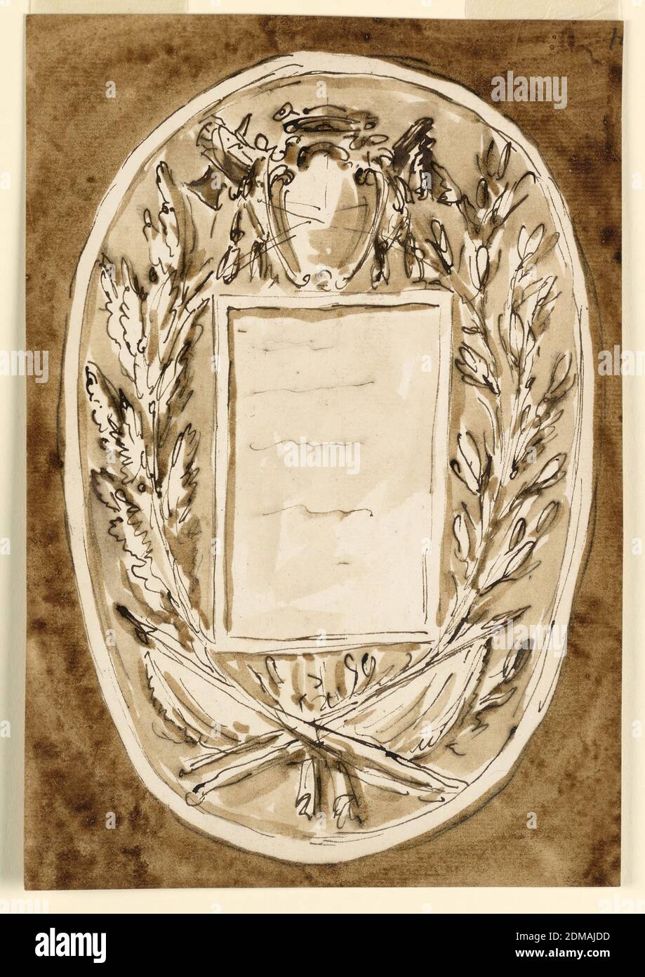 Frame, Giuseppe Barberi, Italian, 1746–1809, Pen and brown ink, brush ...