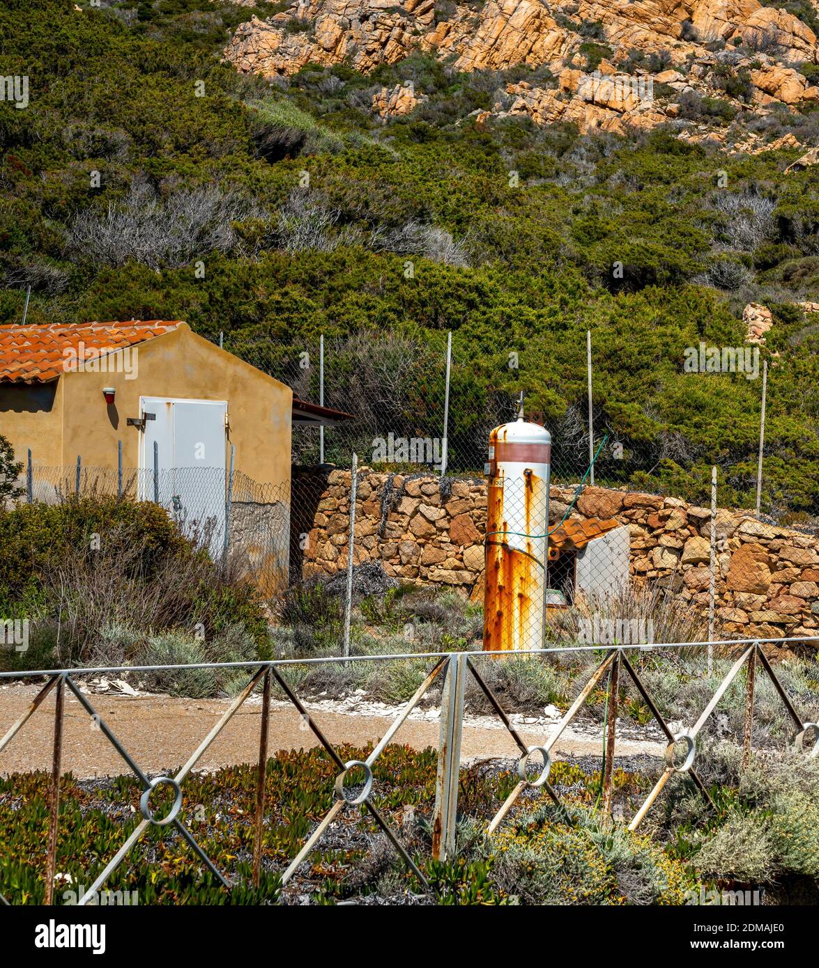 Old Rusty Gas Tank On An Island In Italy Stock Photo - Alamy