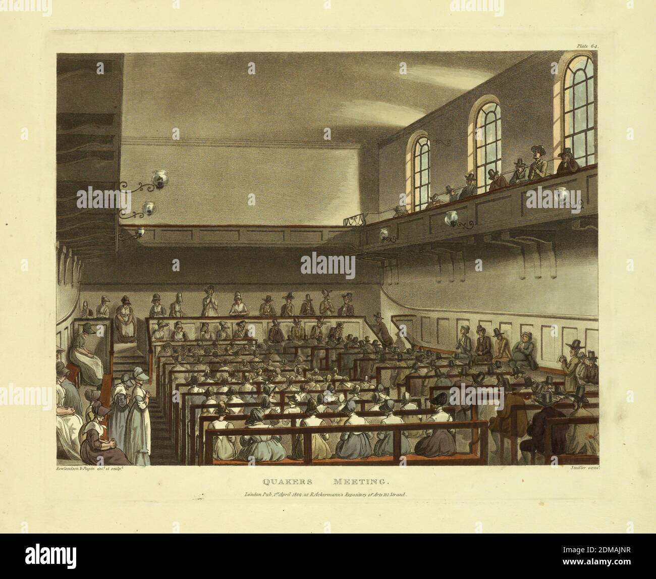 Quakers Meeting, from 'Ackermann's Repository', Thomas Rowlandson ...