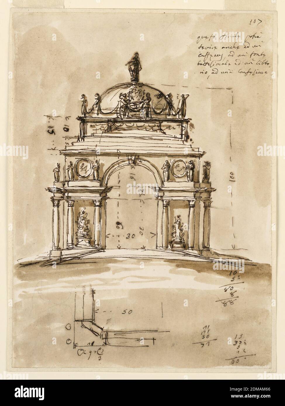 Design for an architectural structure, Giuseppe Barberi, Italian, 1746 ...