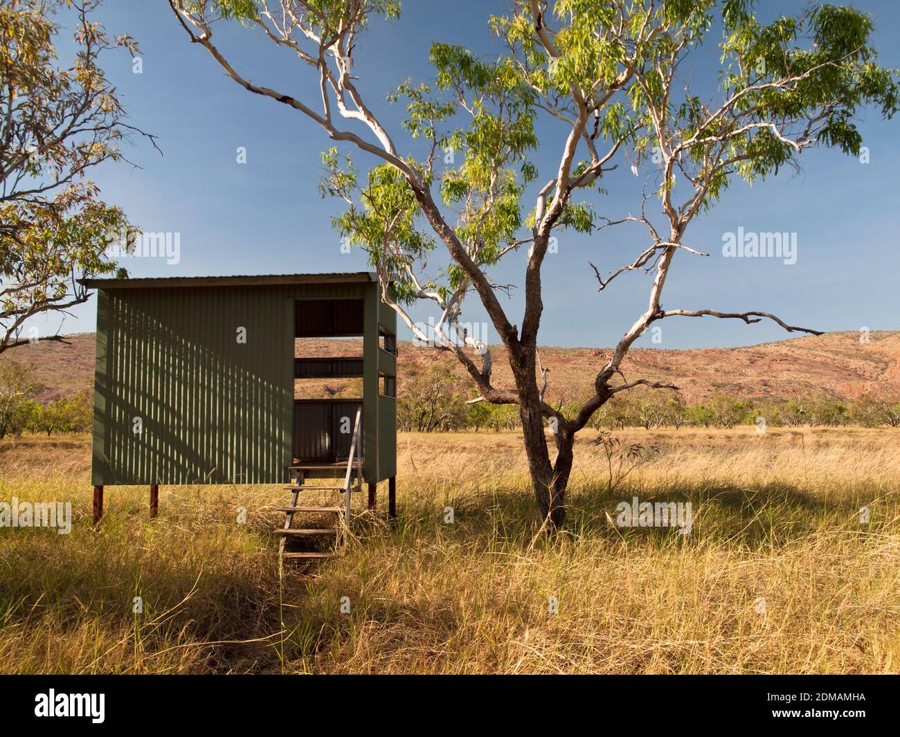 Bird-hide exterior, Bluebush Wetland, Mornington, Kimberley, Western ...