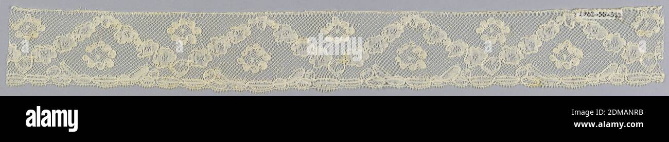 Border, Medium: silk (cat card 1964) Technique: bobbin lace made in ...