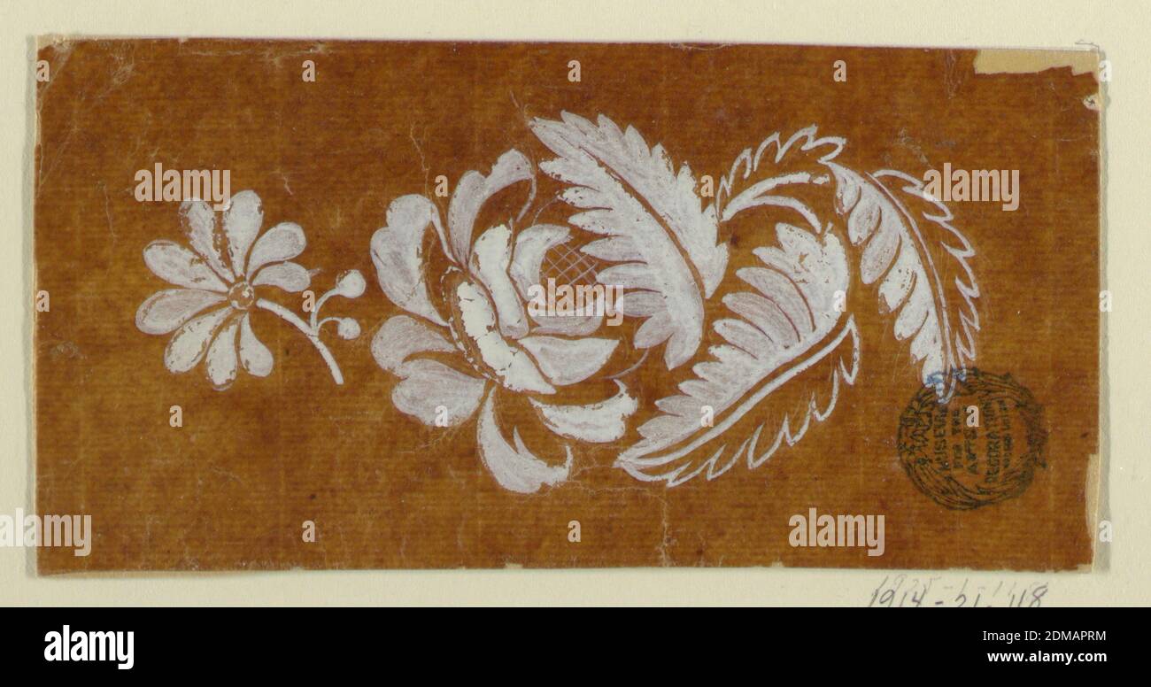 Design for Embroidered or Woven Motifs of the 'Fabrique de St. Ruf ...