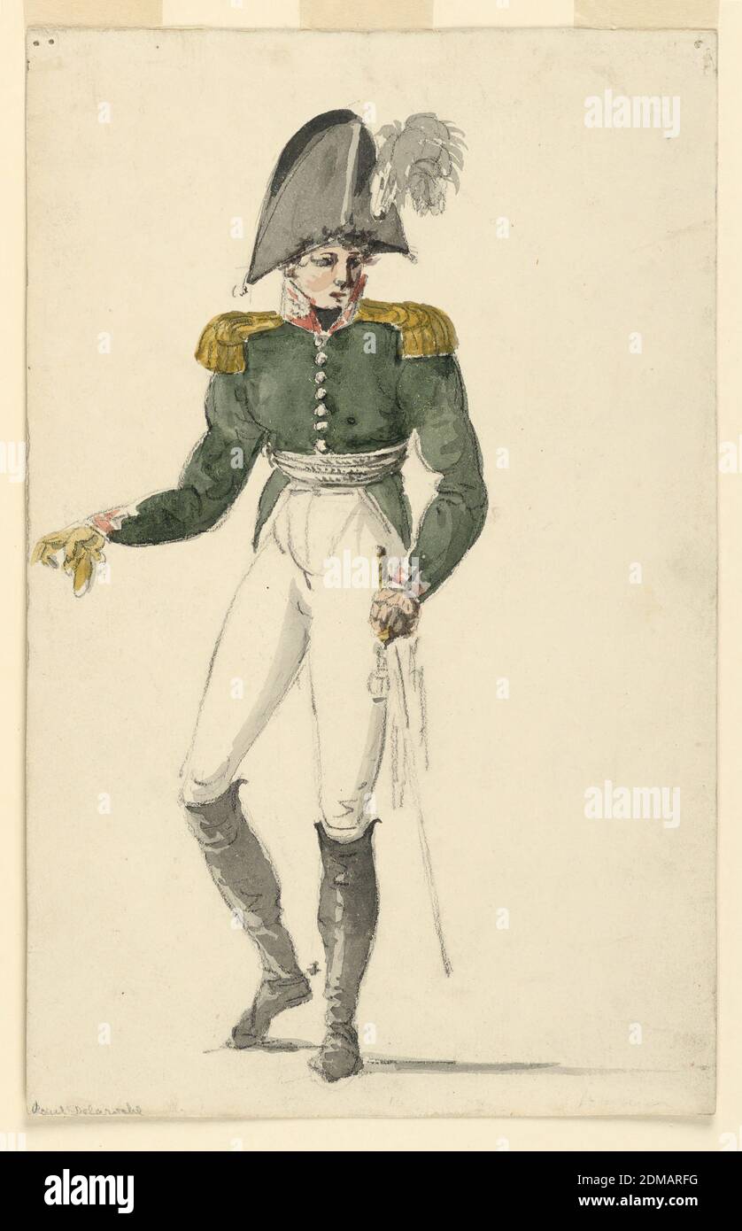 A French Officer of the Early 19th Century, Paul Delaroche, French ...