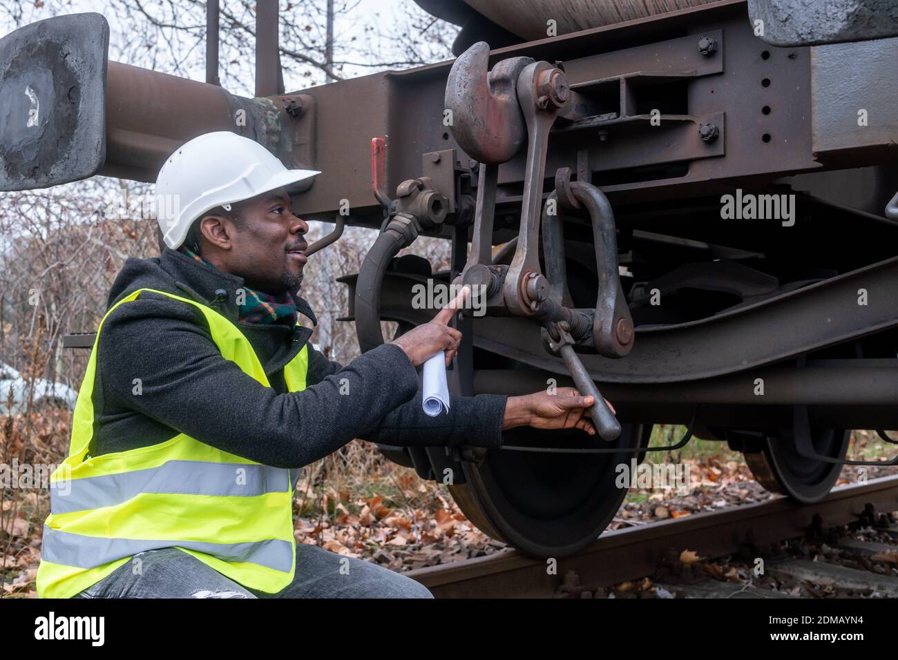 African american train engineer hi-res stock photography and images - Alamy