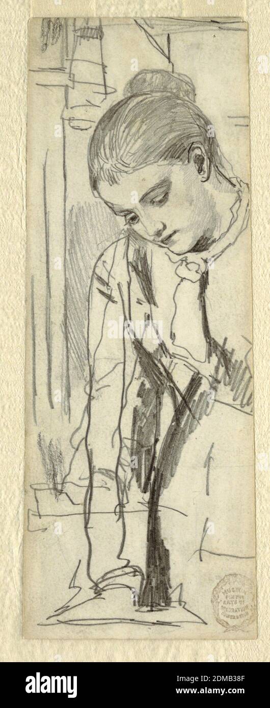 Figure of a Woman, Winslow Homer, American, 1836–1910, Graphite on ...