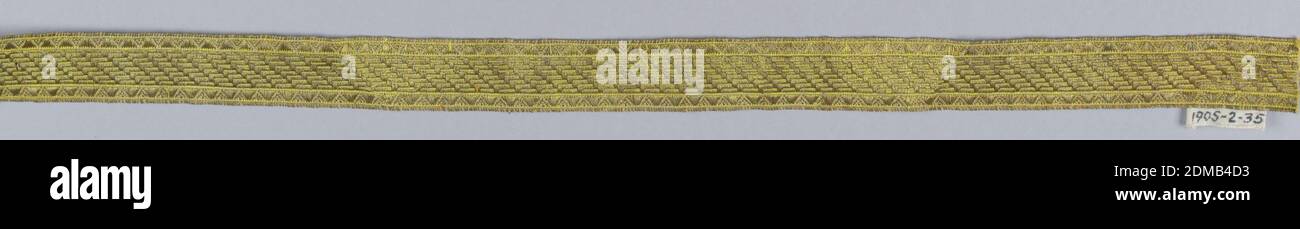 Trimming, Medium: silk Technique: woven, Design of saw tooth borders ...